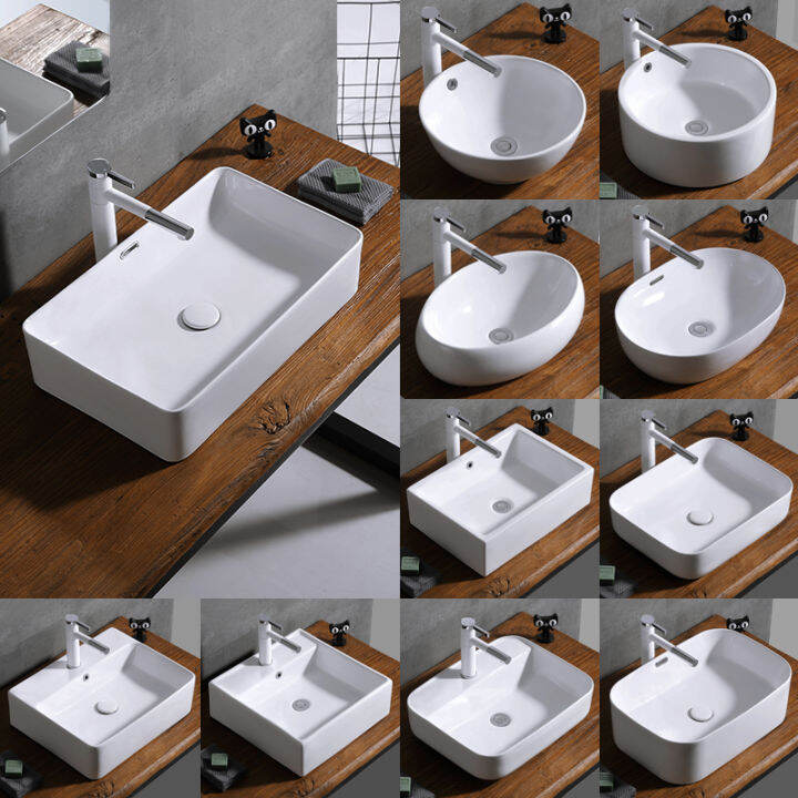 Table Basin Balcony Small Size Table Wash Basin Ceramic Washbasin Plate ...