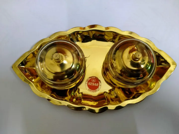 brass metal kunguma simil 2in1 plate one pc | Lazada