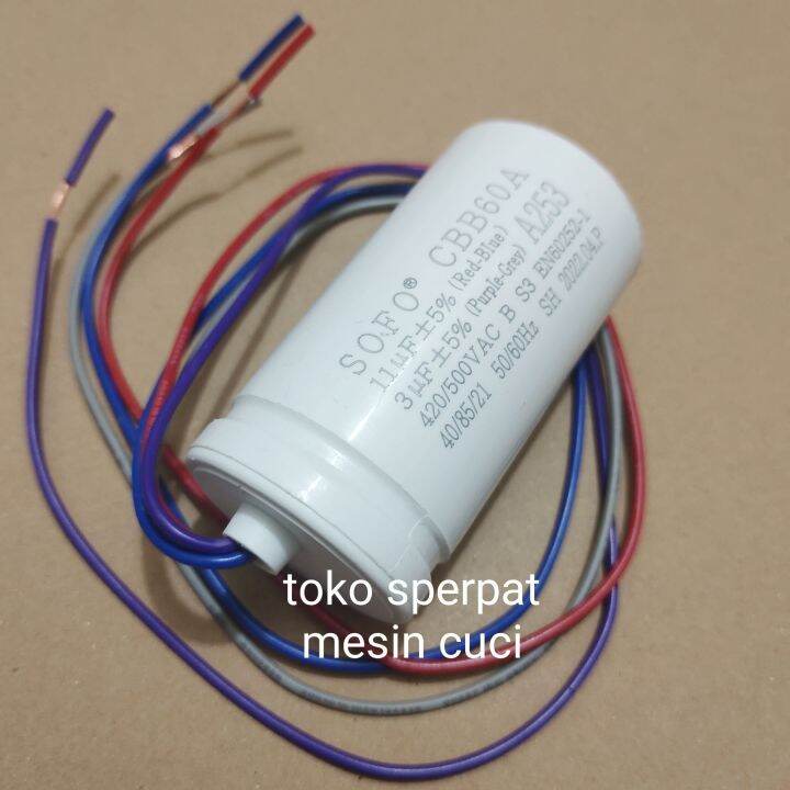 capasitor mesin cuci sharp SOFO CBB60A A253 | Lazada Indonesia
