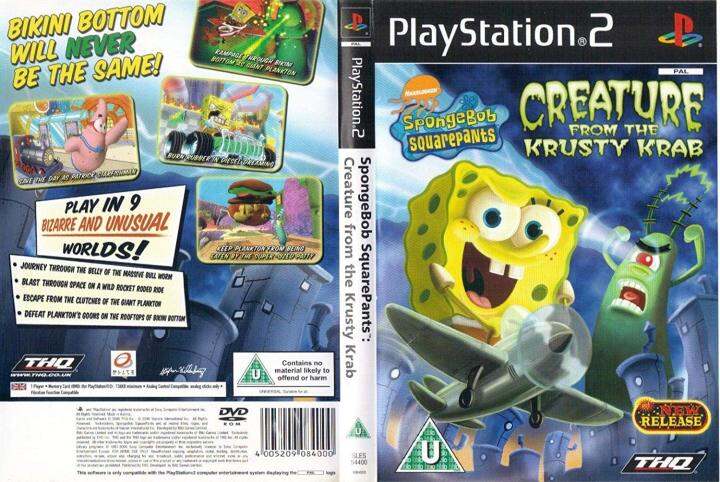 PS2 DVD Games Nickelodeon SpongeBob SquarePants - Creature from the ...