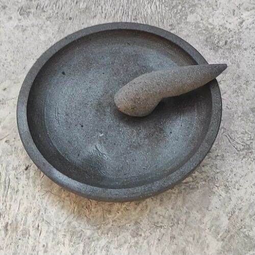 Cobek Batu Asli Original + Ulekan Munthu Muntu Muntilan Merapi - 37 cm | Lazada Indonesia