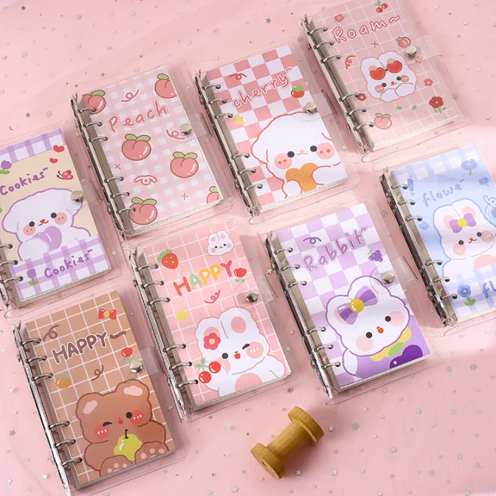 Cute Cartoon Loose-Leaf Journal A6 Notebook Girly Heart Ins Style Good ...