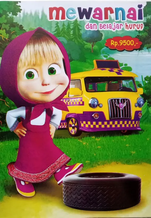 Buku mewarnai anak masha and the bear | Lazada Indonesia