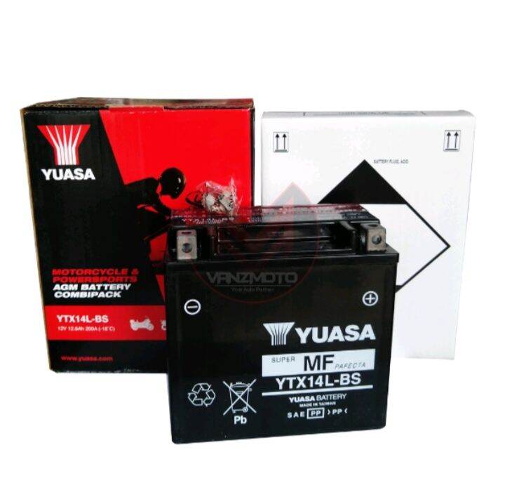 Yuasa YTX14L-BS Motorcycle Battery Made in Taiwan | Lazada PH