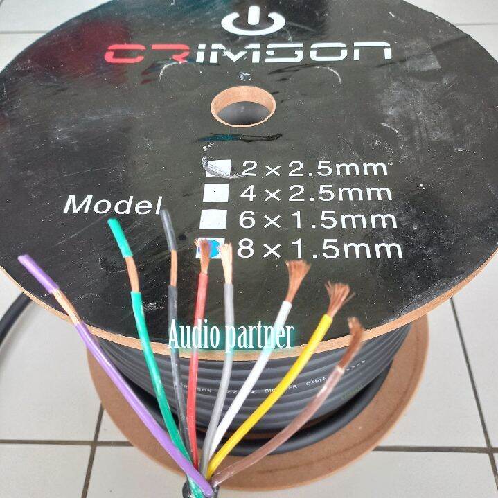 KABEL SPEAKER CRIMSON 8x1,5 SERABUT TEMBAGA PANJANG 25 METER | Lazada ...