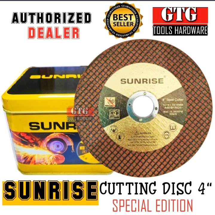 SUNRISE CUTTING DISC GOLD 4" (50PCS) SPECIAL EDITION 4PLY FOR STEEL ...