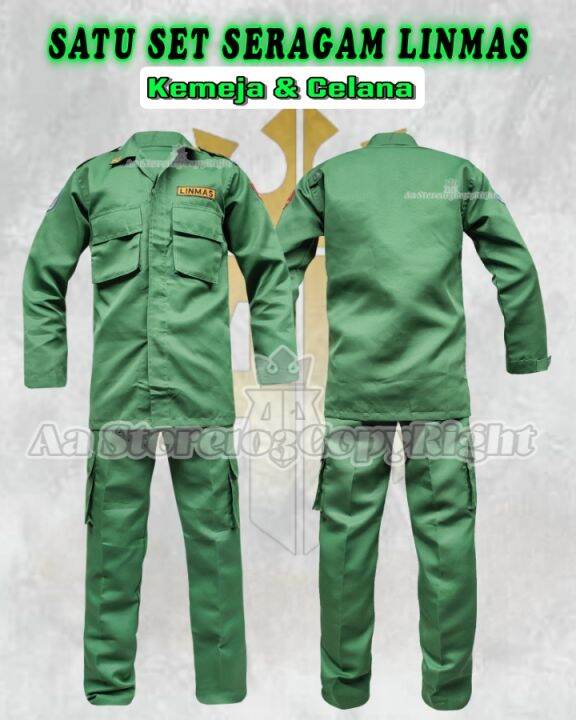 SERAGAM LINMAS - PAKAIAN LAPANGAN HANSIP - SETELAN LINMAS PAKAIAN DINAS ...