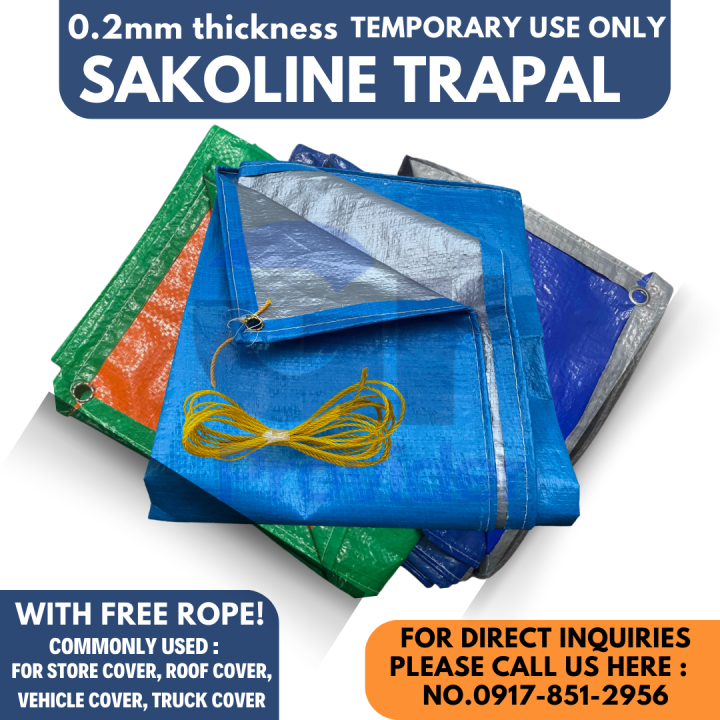 PRESYONG MABABA 12x20ft HIGH QUALITY SAKOLINE 100% Waterproof Trapal ...
