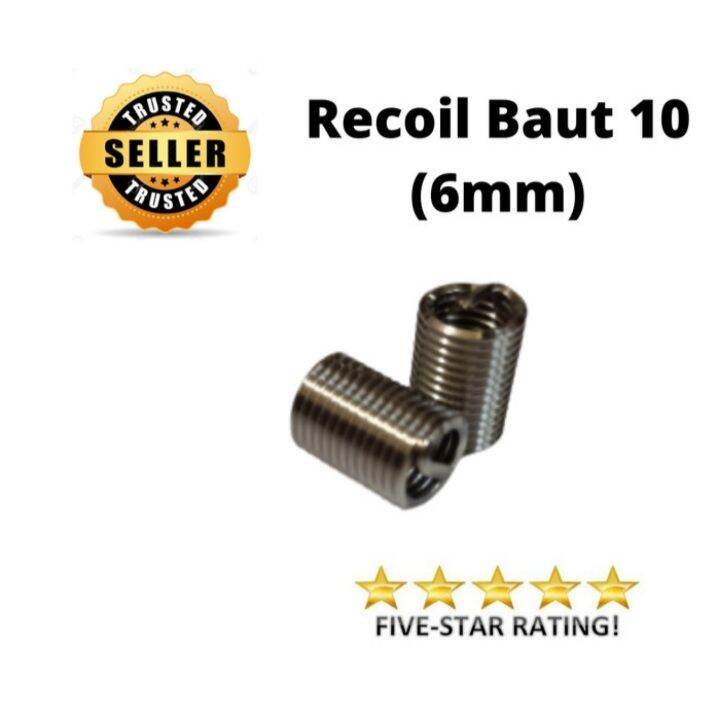Bearcoil/Recoil SS M6 x 1.0 (Baut Kunci 10) "isi 3pcs" | Lazada Indonesia