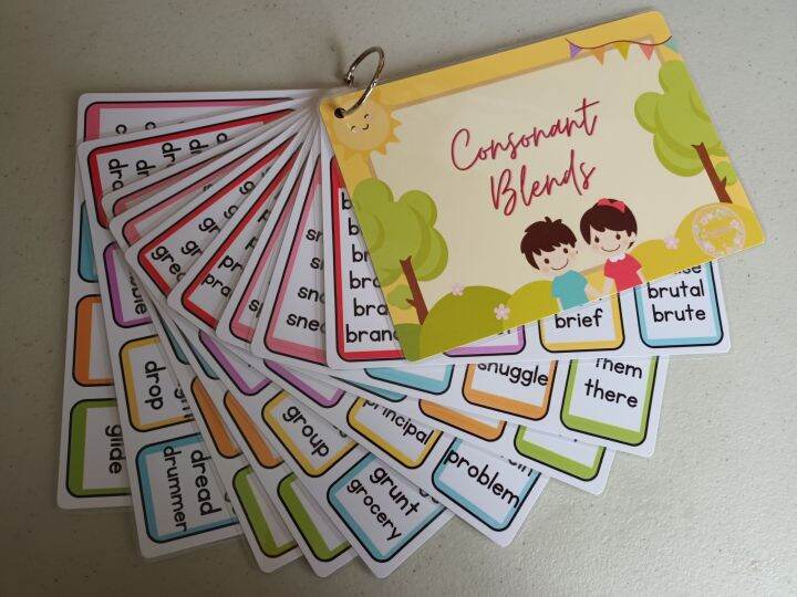 Consonant Blends Word flashcard for children | Lazada PH