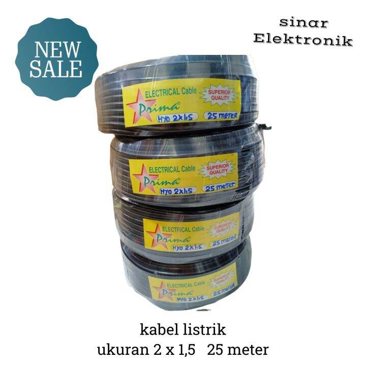 kabel listrik 2 x 1,5 prima 25 meter | Lazada Indonesia