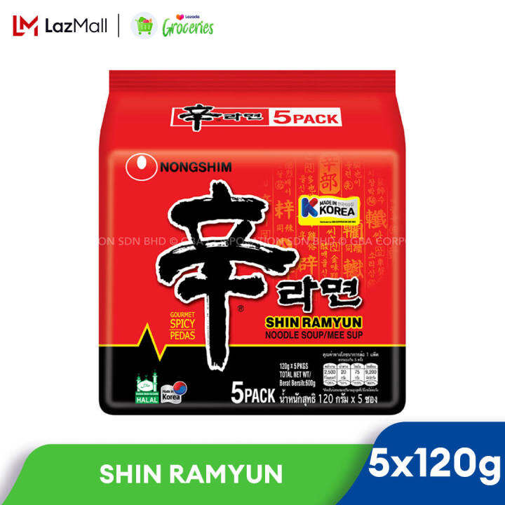 Nong Shim Shin Ramyun 5 X 120g | Lazada