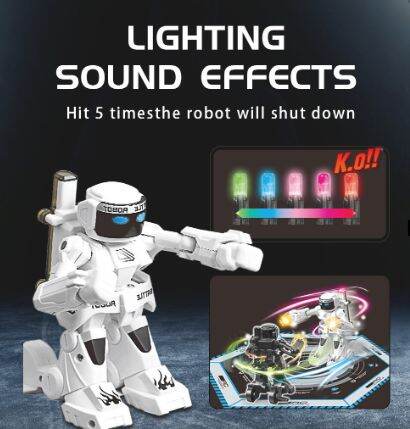 RC Battle Robot 2.4G Humanoid Fighting RC Robot w/ Two Control ...