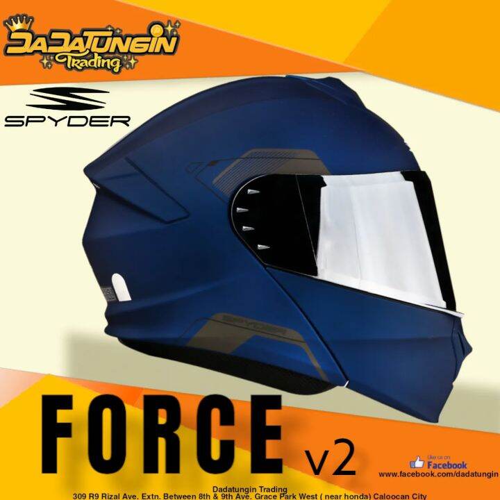 SPYDER Force v2 Modular Helmet + FREE Extra Clear Visor | Lazada PH