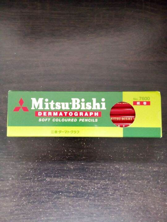Pensil Kaca Mitsubishi 7600 Dermatograph Pencil 12 pcs/ 1 Pack | Lazada ...