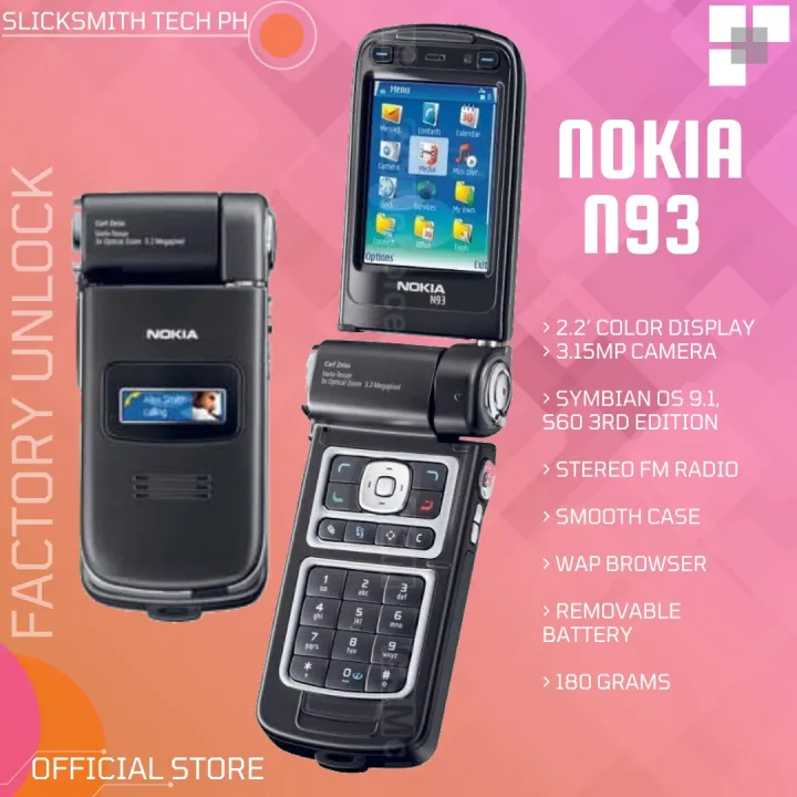 Original Nokia N93 Factory Unlock | Vintage Phone | Lazada PH