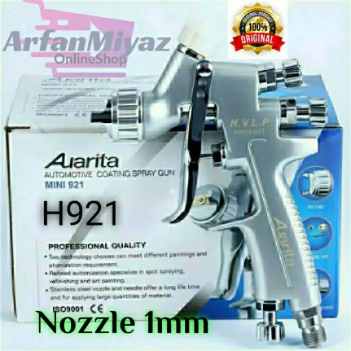 Alat Semprot Cat Spray Gun Mini HVLP H 921 Auarita Nozzle 1mm | Lazada ...