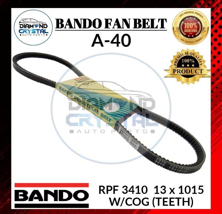 BANDO FAN BELT A-40 RPF 3410 13 x 1015 W/COG (TEETH) "BANDO ORIGINAL JAPAN" | Lazada PH