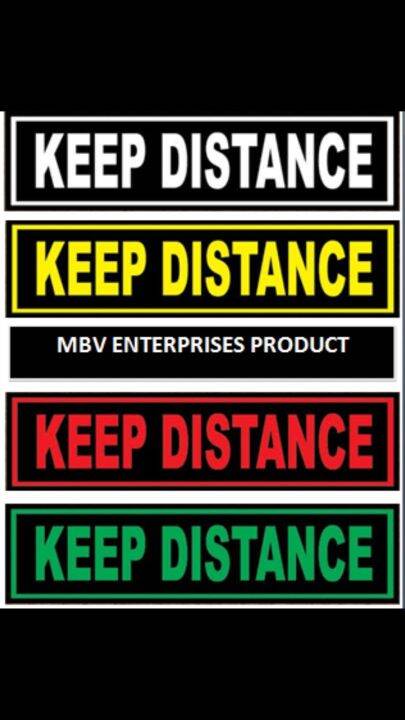 Keep Distance Sticker Waterproof Vinyl 2.5 x 10 inches | Lazada PH