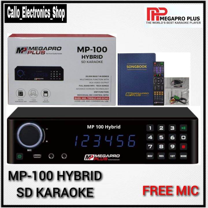 Megapro Plus MP-100 HYBRID SD CARD KARAOKE PLAYER with 21,000 Songs+/Free Microphone | Lazada PH