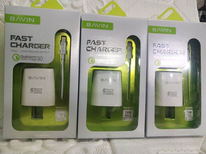 bavin pc586 qualcom quick charger 3.0 for micro/type-c/ios | Lazada PH