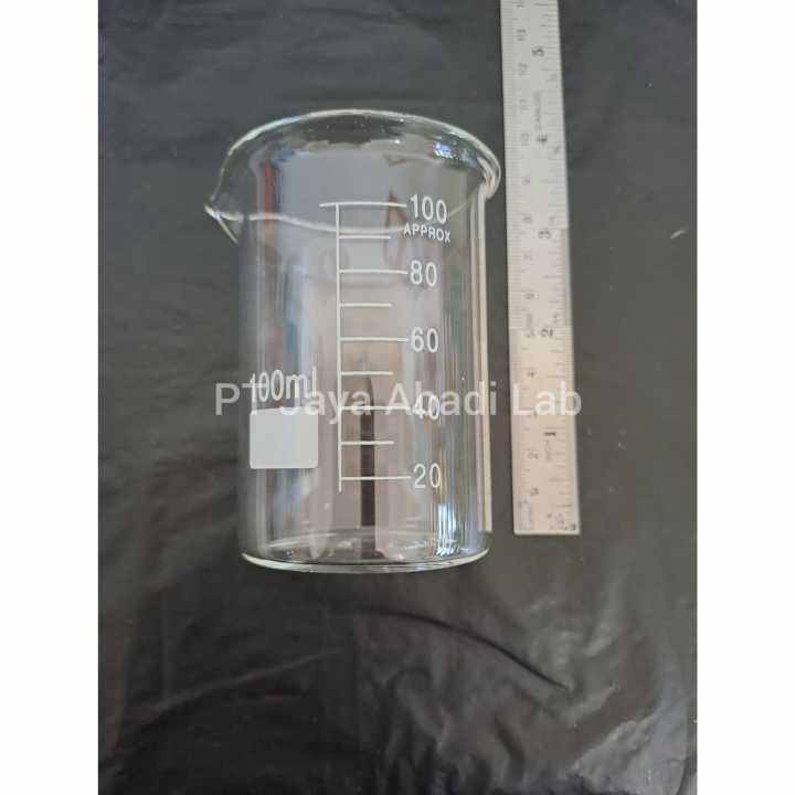 beaker glass 100 ml kaca low form gelas kimia 100ml gelas ukur kaca ...