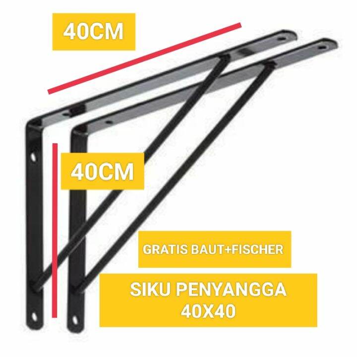 RAK BESI PENYANGGA TEMPEL DINDING SEGITIGA | Lazada Indonesia