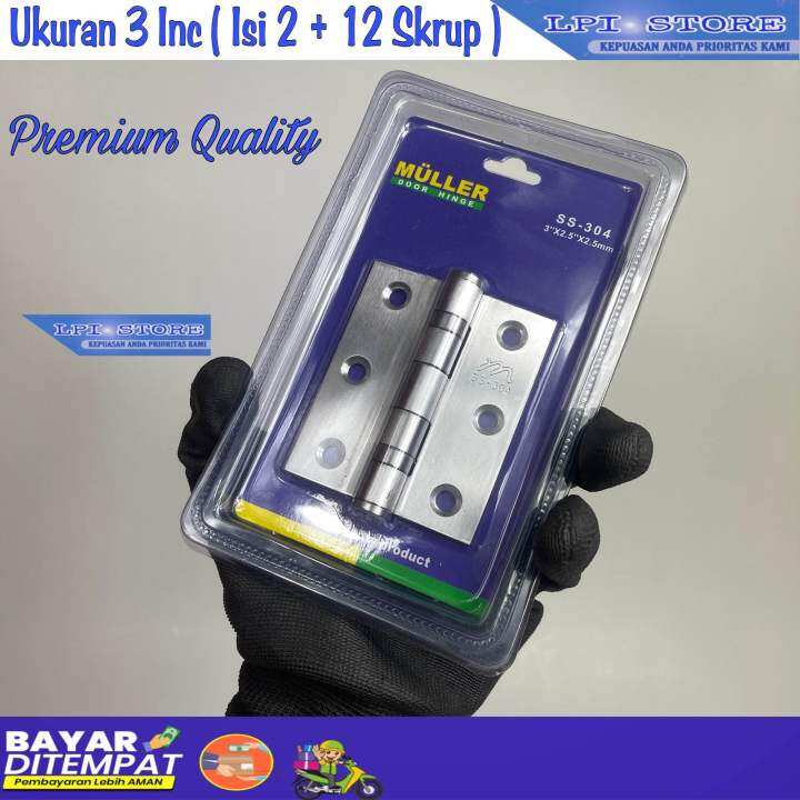 Engsel Jendela MULLER Asli Anti Karat 3 inch MULER pintu Stainless 325 ...