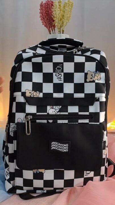 Korea Backpack High Quality Design Petak ( Beg Sekolah / School Bag ...