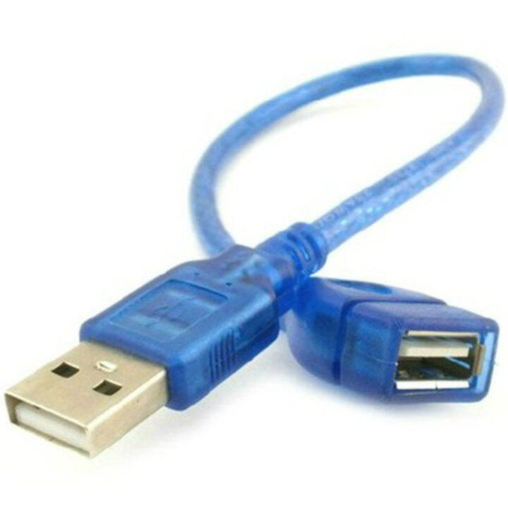 Transparent Blue Short Line USB Male to Female Male to Female USB ...