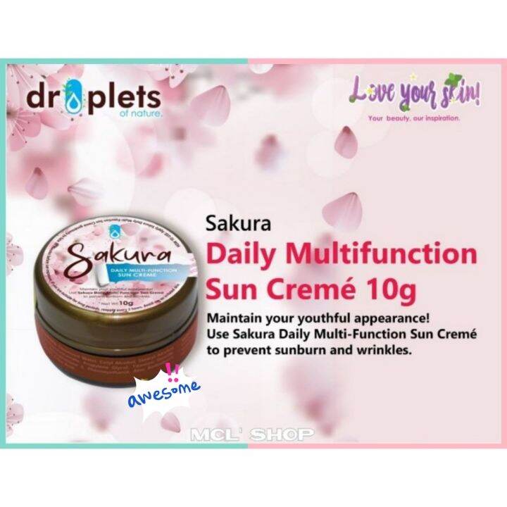 Sakura Daily multifunctional Sun Cream By Droplets (PreciousMaca ...