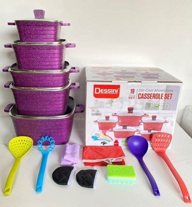 DESSINI 19PCS COOKWARE SETS | Lazada
