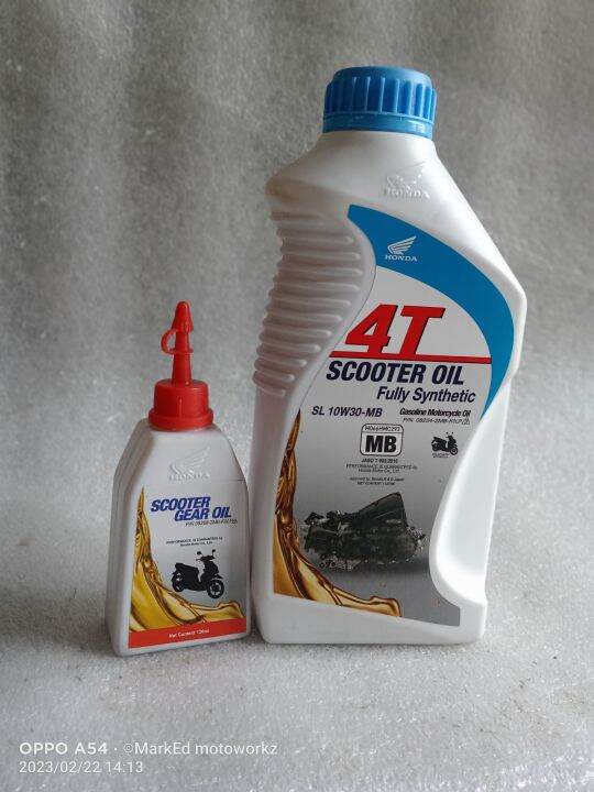 HONDA GENUINE SCOOTER OIL Fully Synthetic SL 10W-30 1 liter with honda ...