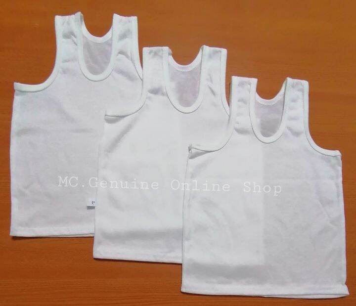 3PCS MCGEN WHITE COTTON SANDO SCHOOL UNIFORM INNER WEAR FOR KIDS 0 TO ...