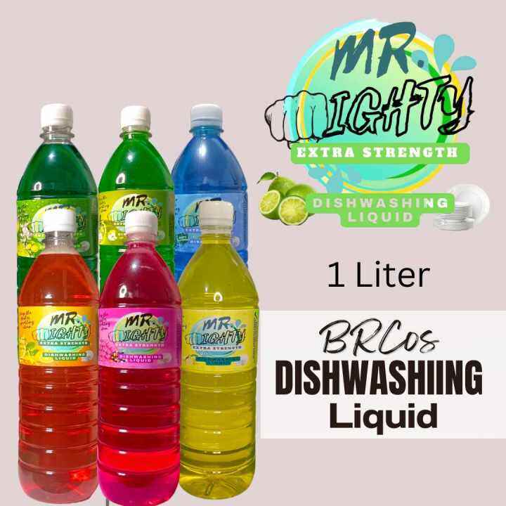 BRCos Mr. Mighty Dishwashing Liquid Detergents 1 Liter | Lazada PH