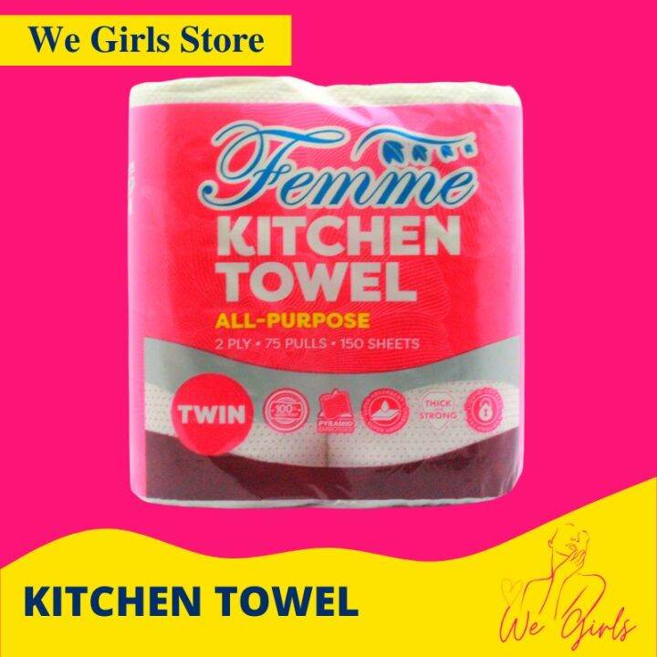 Femme Kitchen Towel All Purpose 2 Rolls | Lazada PH