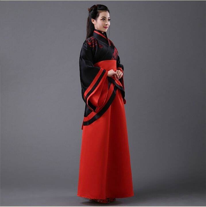 Han Chinese Clothing Double Winding Quyi Tang Costume Performance Wear ...