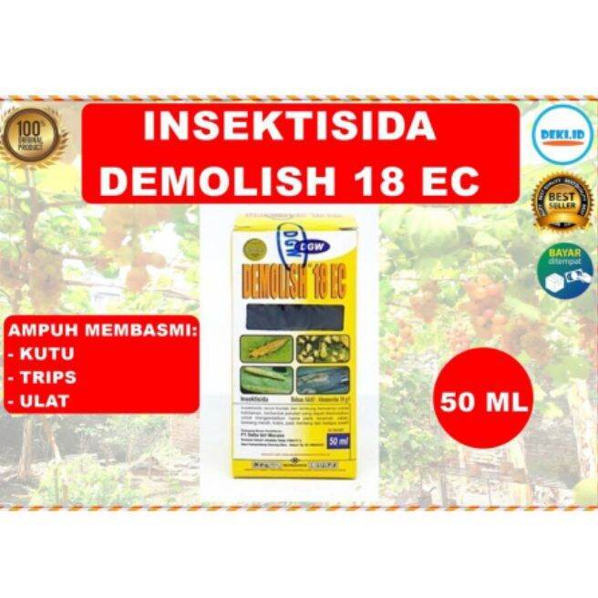 Insektisida Demolish 18 EC 50 ML Pestisida Kontak Obat Abamektin Hama ...