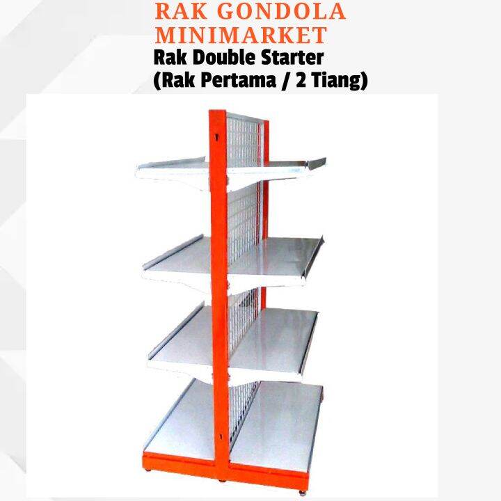 RAK BESI DISPLAY TOKO MINIMARKET SUPERMARKET DOUBLE STARTING / JOINTING ...