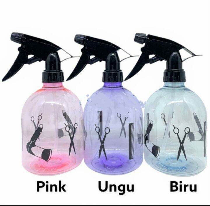 Botol Spray Salon / Barber Gambar Gunting Warna Besar 550 ml | Lazada ...
