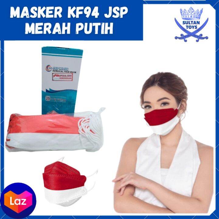 Masker Kf94 JSP Mask Merah Putih Garuda Isi 25pcs | Lazada Indonesia