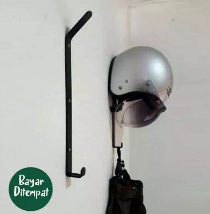 Besi tempel gantungan helm dan penyangga jaket | Lazada Indonesia