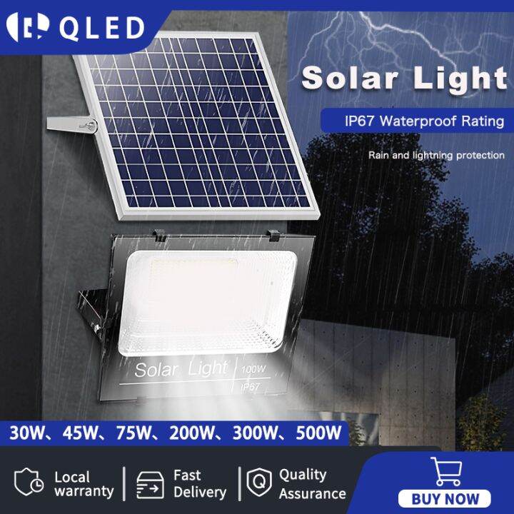 QLED Solar Light Outdoor Lighting IP67 Waterproof 30W 45W 75W 200W 300W ...