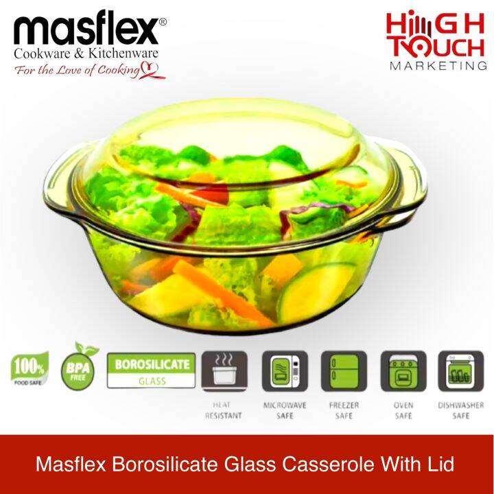 Masflex Borosilicate Glass Casserole With Lid | Lazada PH