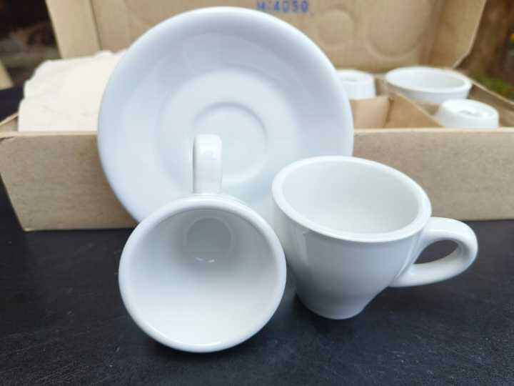 Cangkir Espresso keramik Tipe Farve Putih Polos Premium Quality (1 Box ...
