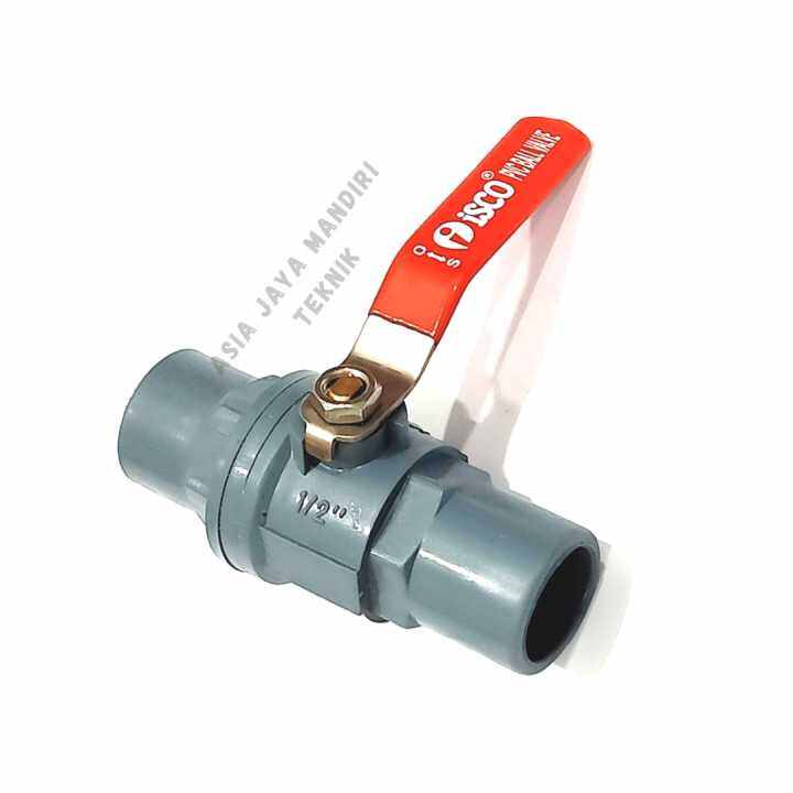 STOP KRAN ENGKOL 1/2INCHI PVC GAGANG STAINLESS ISCO / KERAN AIR PLASTIK ...