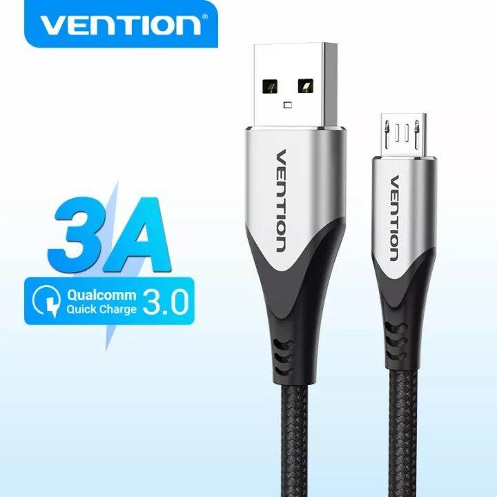 Vention Micro USB Cable 3A Fast Charger Data Transfer Cable & Data Sync ...