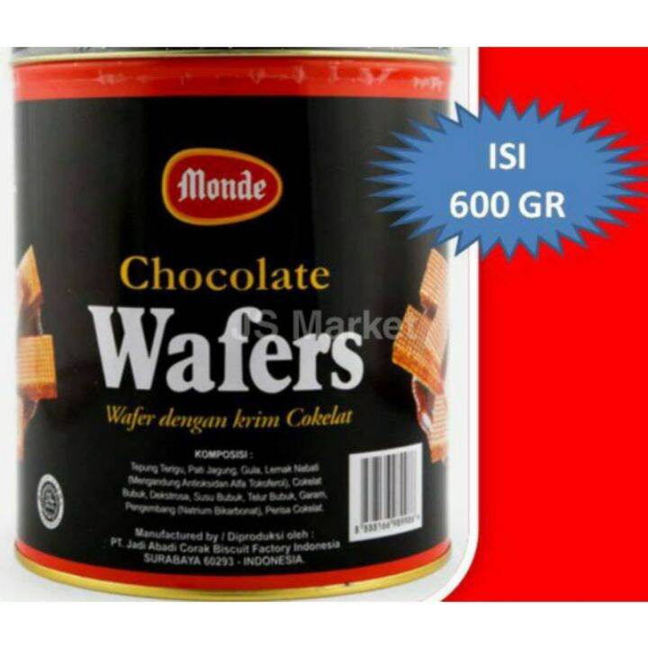 WAFER CHOCOLATE MONDE BISKUIT KALENG 600GR | Lazada Indonesia