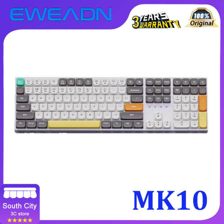 MK10 EWEADN บางเฉียบสวิตช์ต่ำแป้นพิมพ์บลูทูธไร้สายกลไกปรับแต่งได้ตามต้องการกุญแจหมวกคอมพิวเตอร์ ...