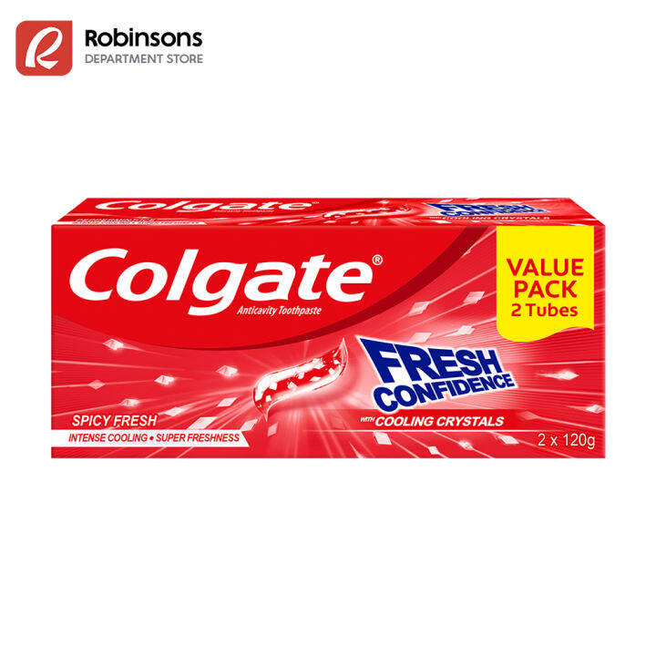 Colgate Fresh Confidence Spicy Fresh Toothpaste with Cooling Crystals ...